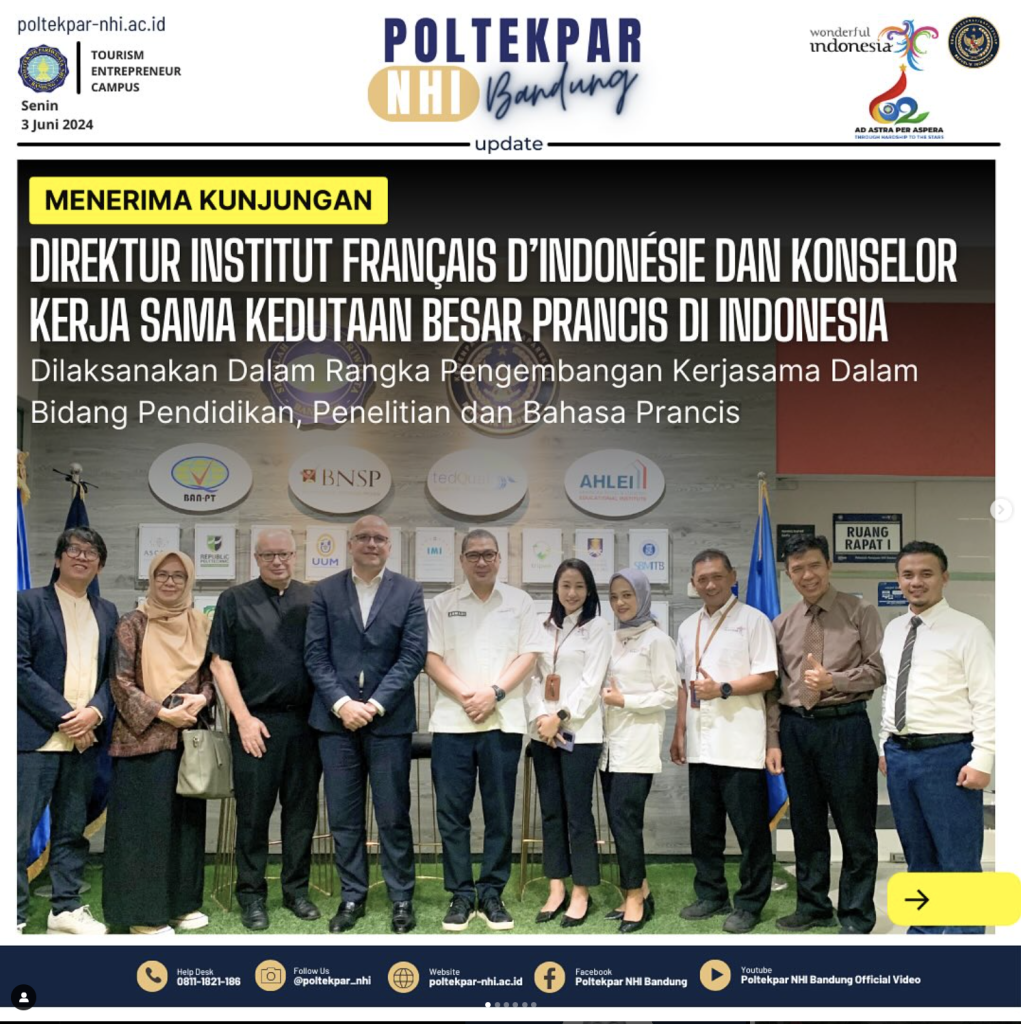 Menerima Munjungan Mr. Jules Irrmann - Direktur Institut Français d ...
